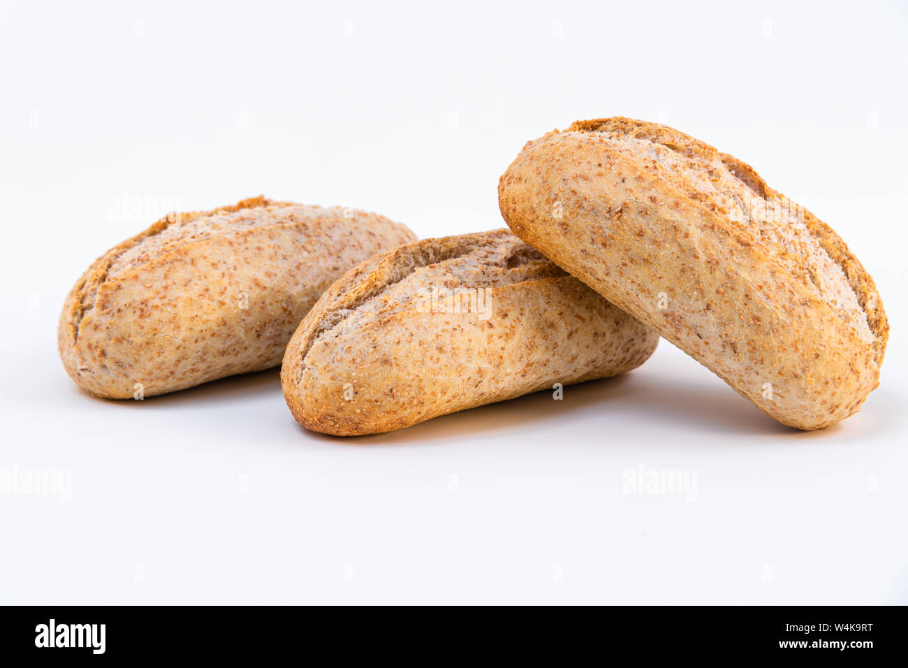 Three loaf of bread isolated on white background. Homemade bread Stock ...