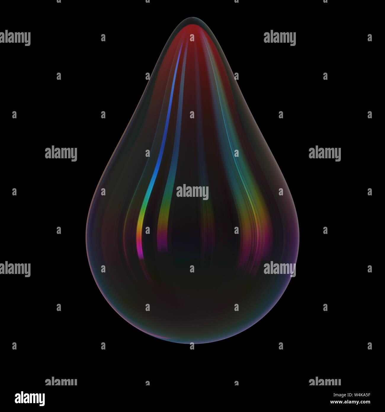 Black oil drop petrol gasoline droplet falling single close-up ...