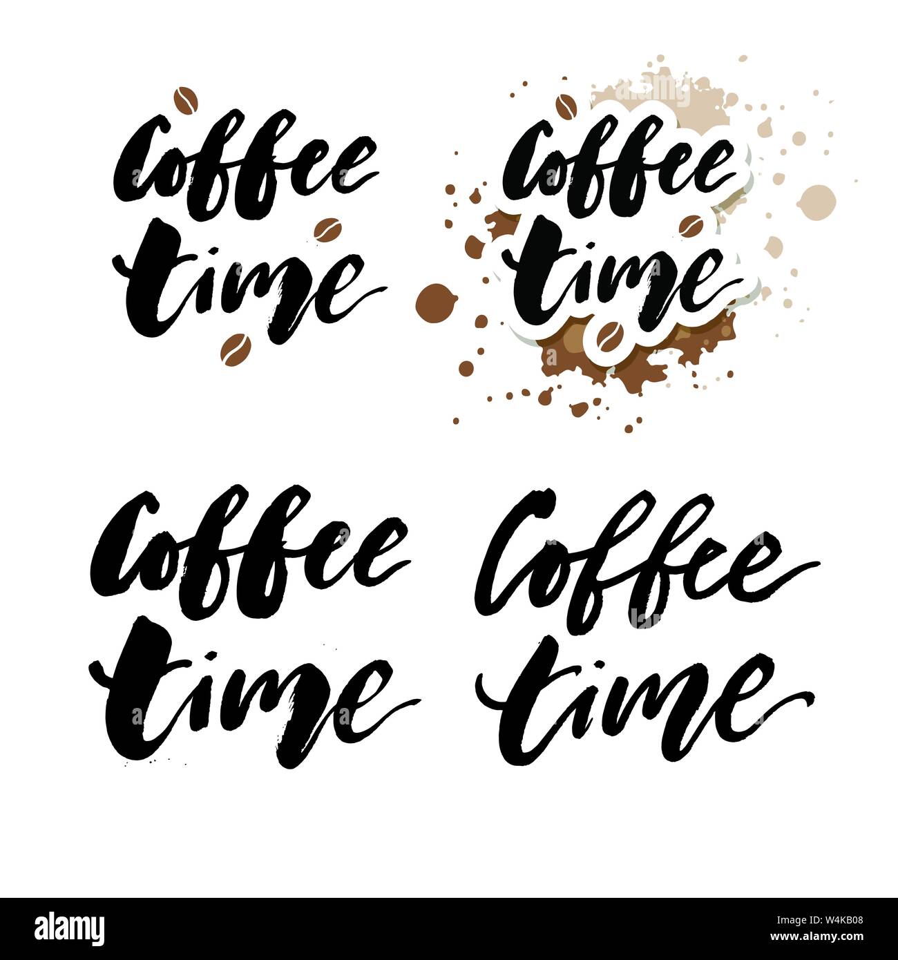It's coffee time phrase. Ink illustration. Modern brush calligraphy ...