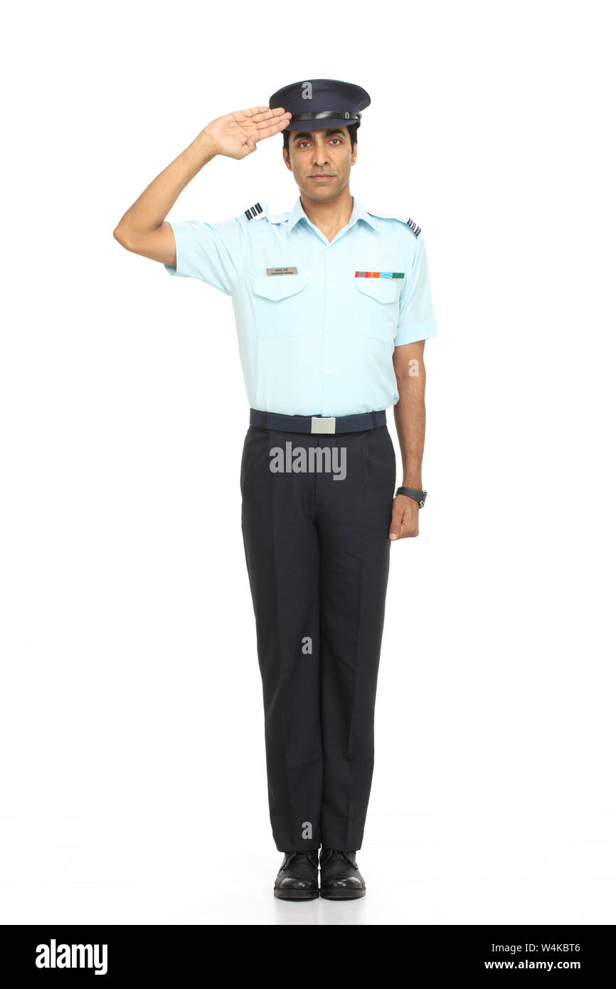 Indian Pilot Saluting High Resolution Stock Photography and Images - Alamy