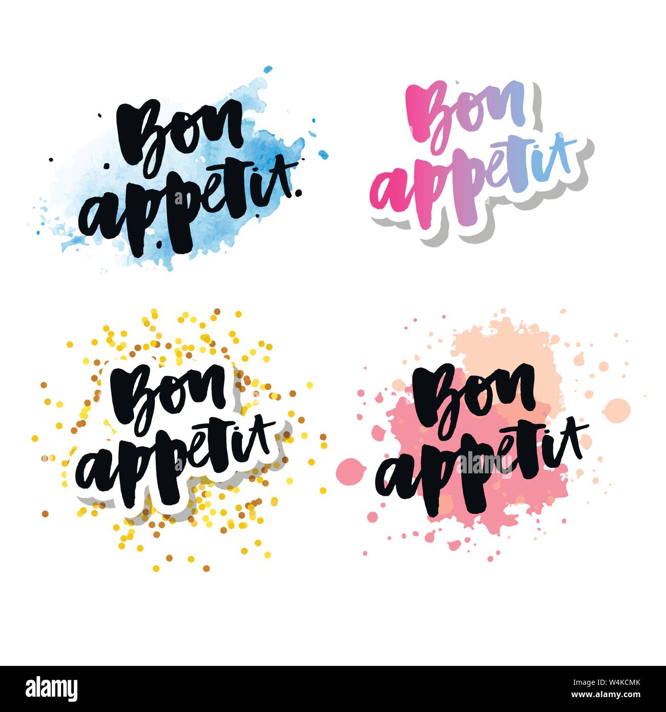 Bon appetit vector vectors hi-res stock photography and images - Alamy