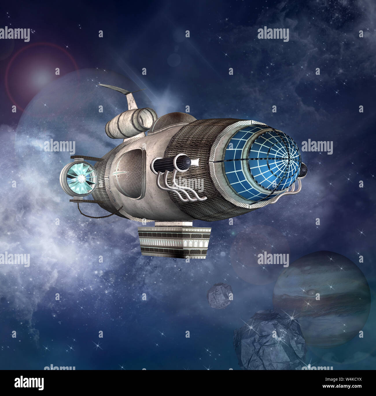 Planets nebula stars flying hi-res stock photography and images - Alamy