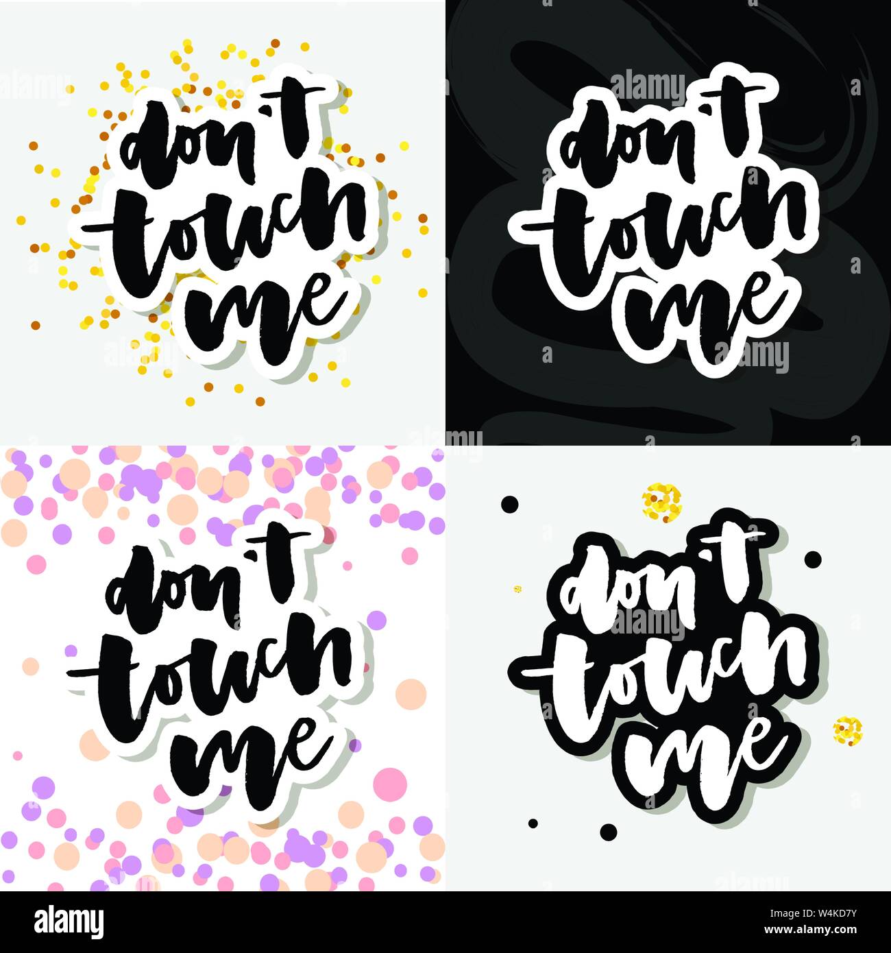 Don T Touch Me Vector Illustration Stock Vector Image And Art Alamy