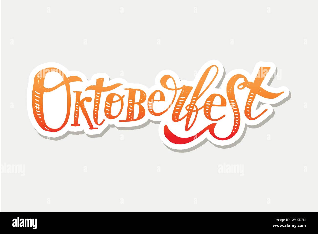 Oktoberfest lettering Calligraphy Brush Text Holiday Illustration Stock ...