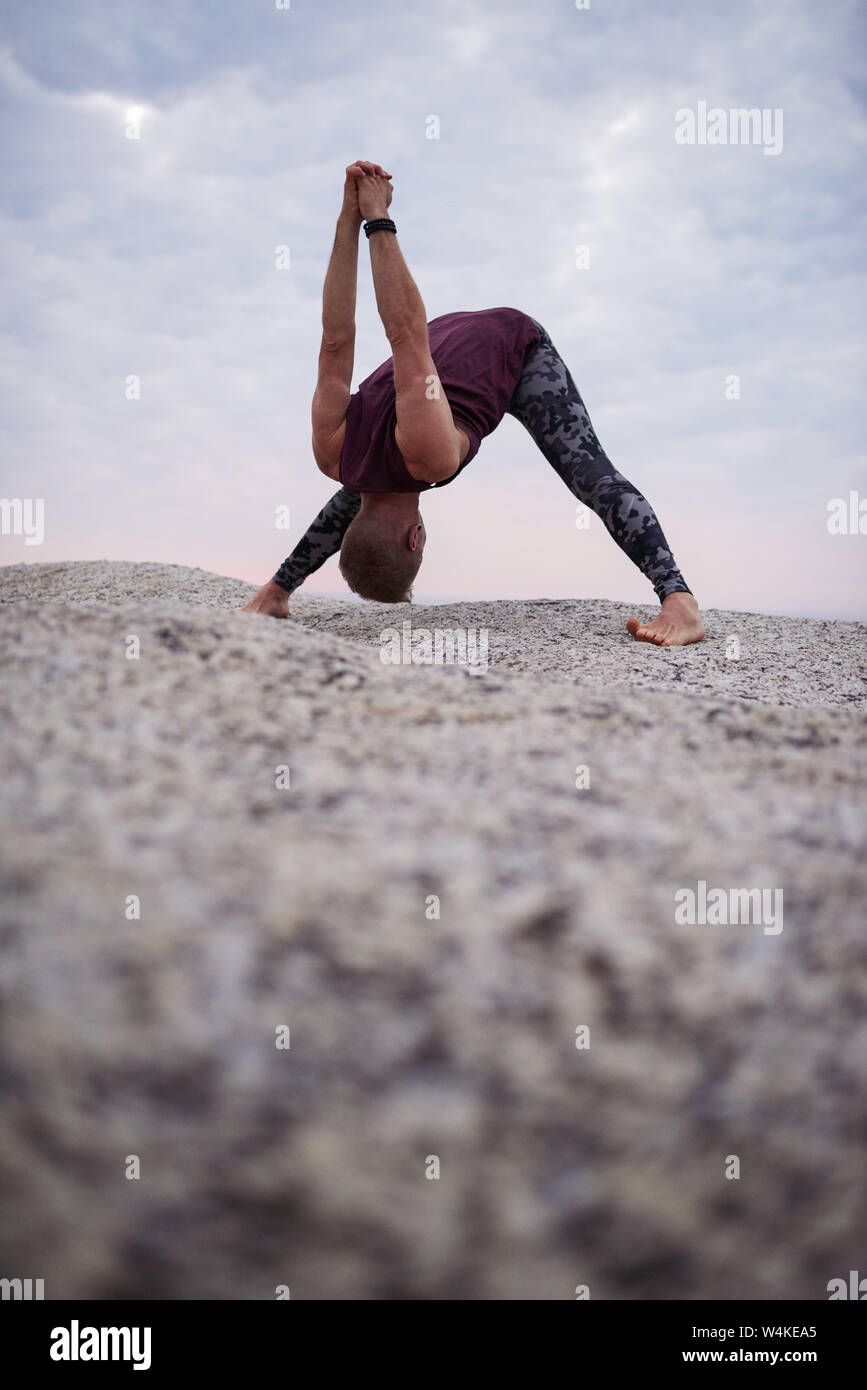 Clasp hands forward fold pose hi-res stock photography and images - Alamy