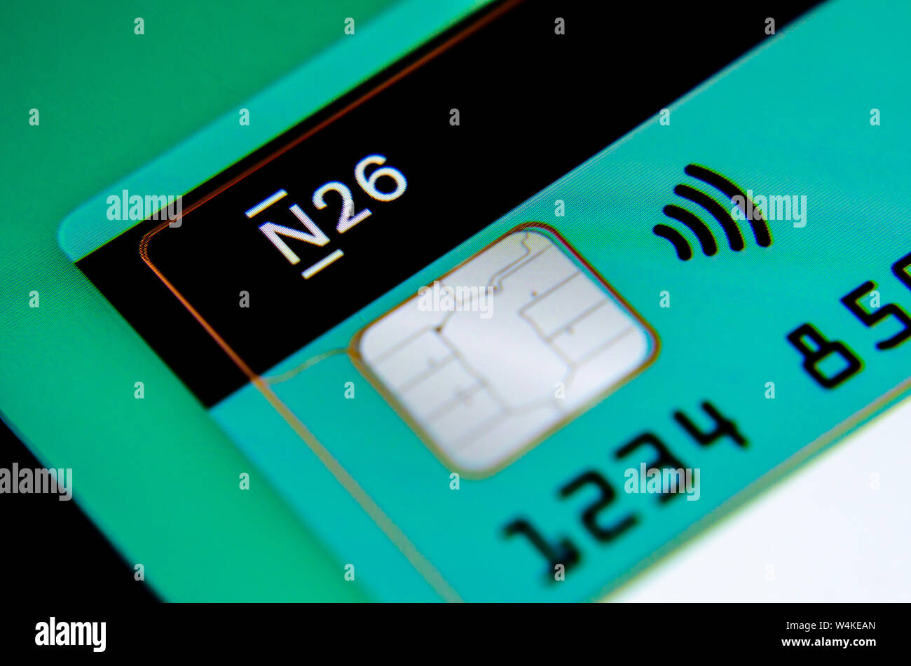 N26 Bank app on the smartphone screen. N26 is a fast growing digital ...