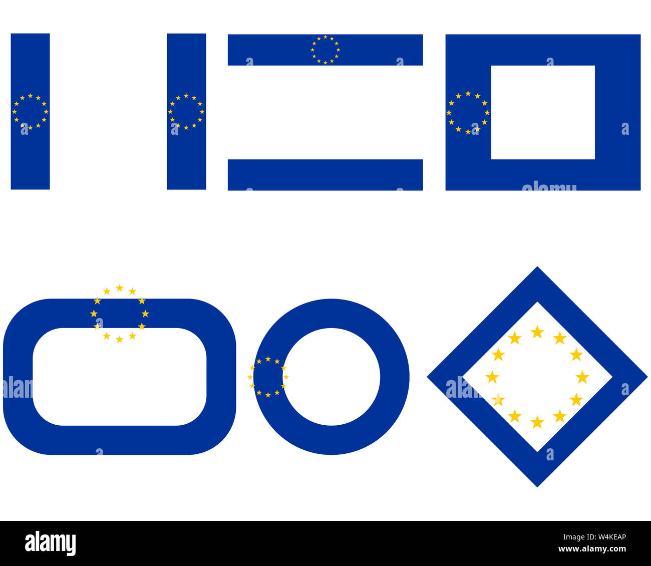 Flags of the European Union with copy space Stock Photo - Alamy