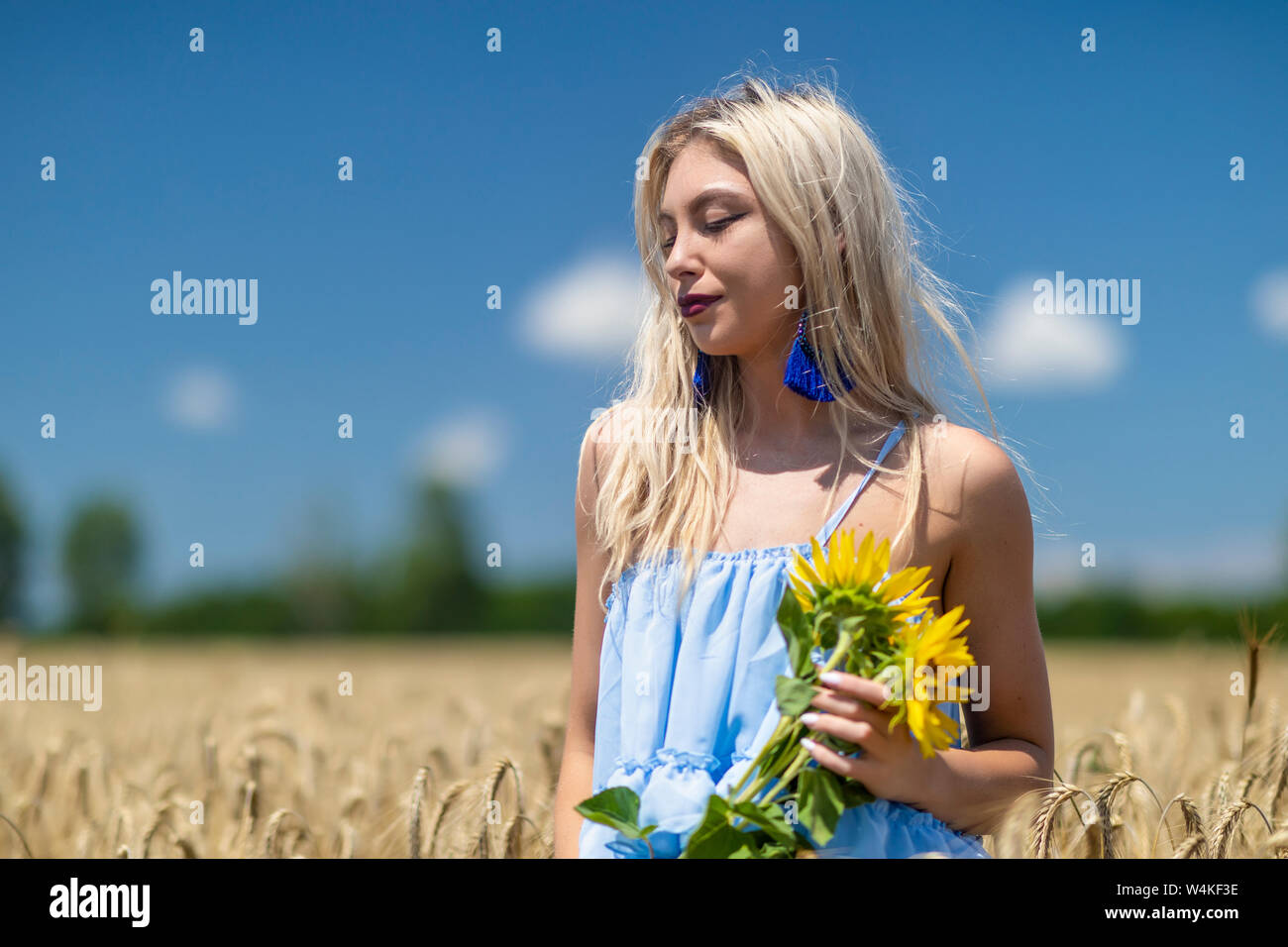 Beauty Girl Outdoors Enjoying Nature Beautiful Teenage Model Girl In