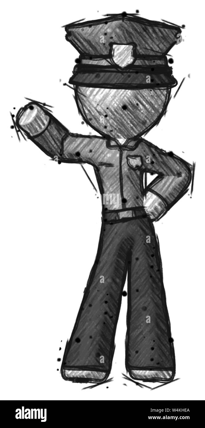 Waving hand, pencil drawing hi-res stock photography and images - Alamy