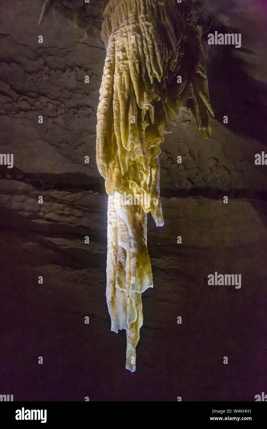very interesting cave with big stalactites Stock Photo - Alamy