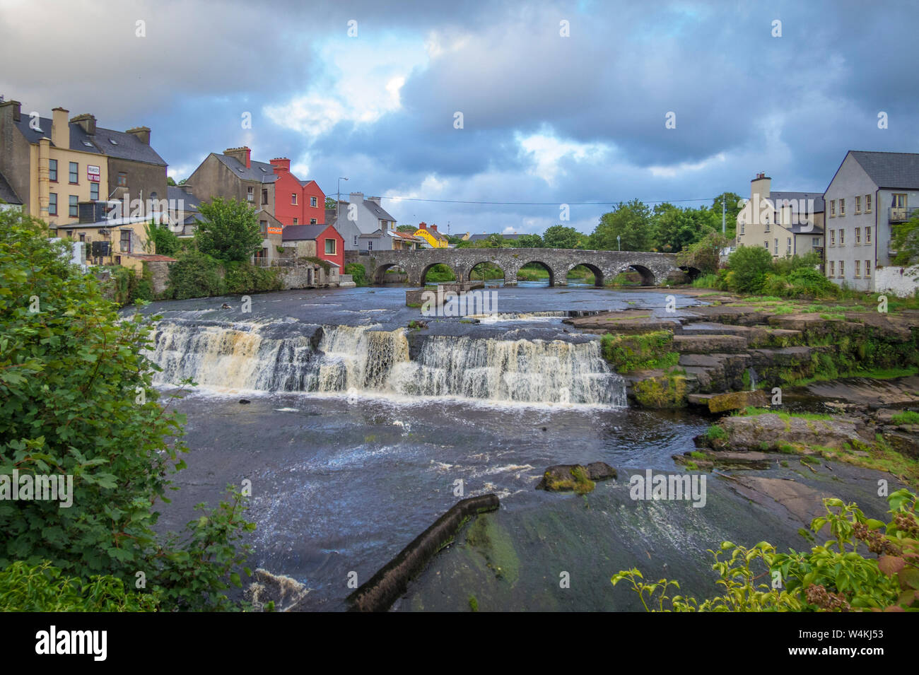 waterfall and cascades at Ennistymon, Co Clare, Ireland Stock Photo - Alamy