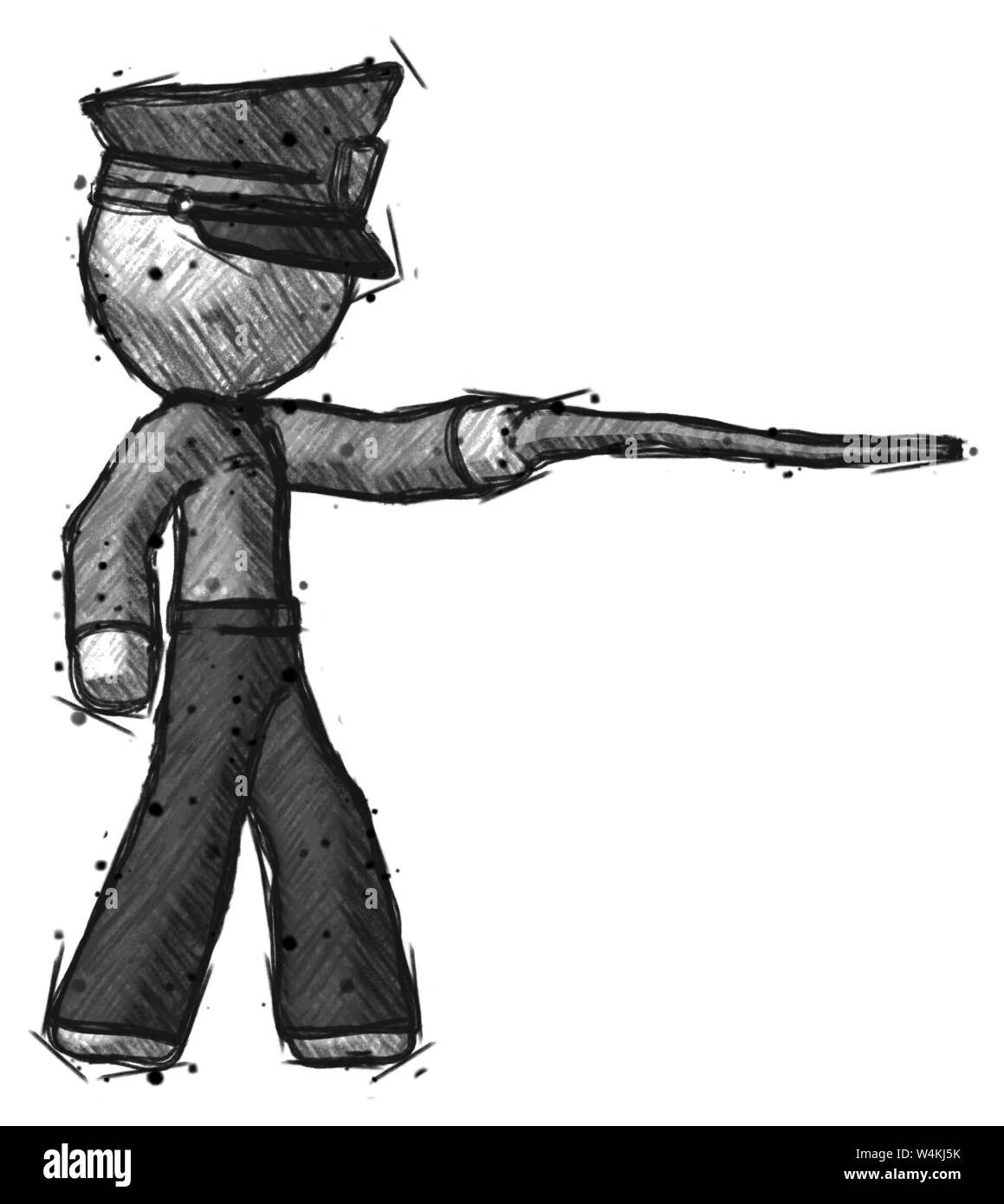 Pointing policeman Black and White Stock Photos & Images - Alamy