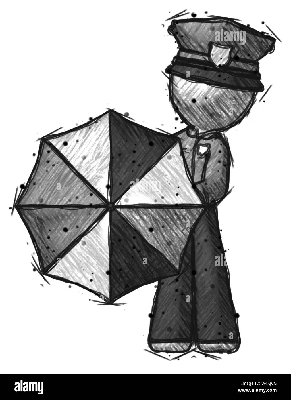 Policeman rain Black and White Stock Photos & Images - Alamy