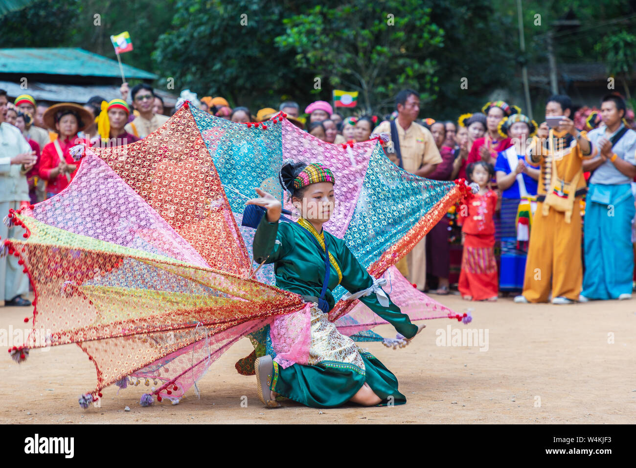 Group of Shan or Tai Yai (ethnic group living in parts of Myanmar and ...