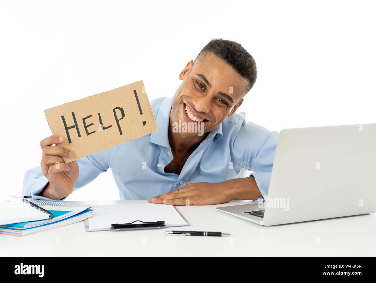 Man going crazy at desk hi-res stock photography and images - Alamy