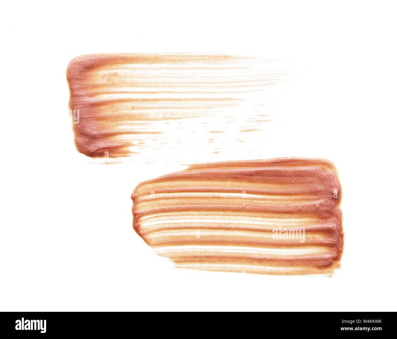 Gently beige strokes and texture of face highlighter or acrylic paint ...