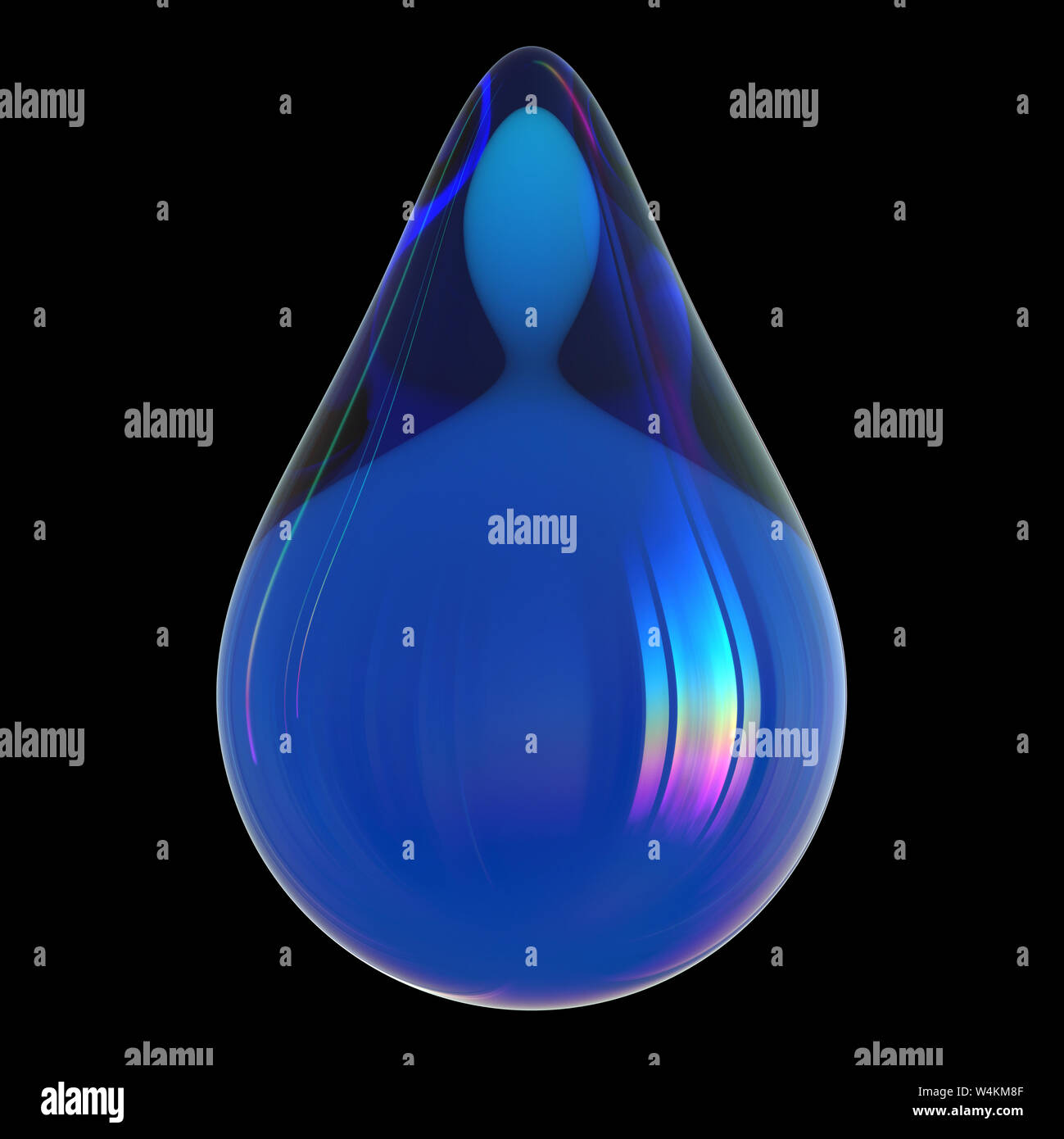 Blue poison drop oil droplet toxin glossy. Liquid ink danger infection ...