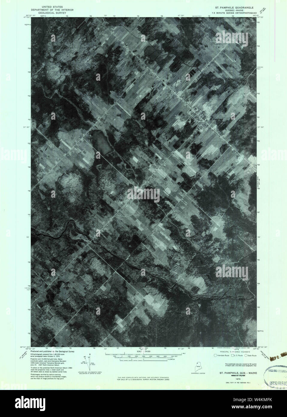 Maine USGS Historical Map St Pamphile 807121 1976 24000 Restoration ...