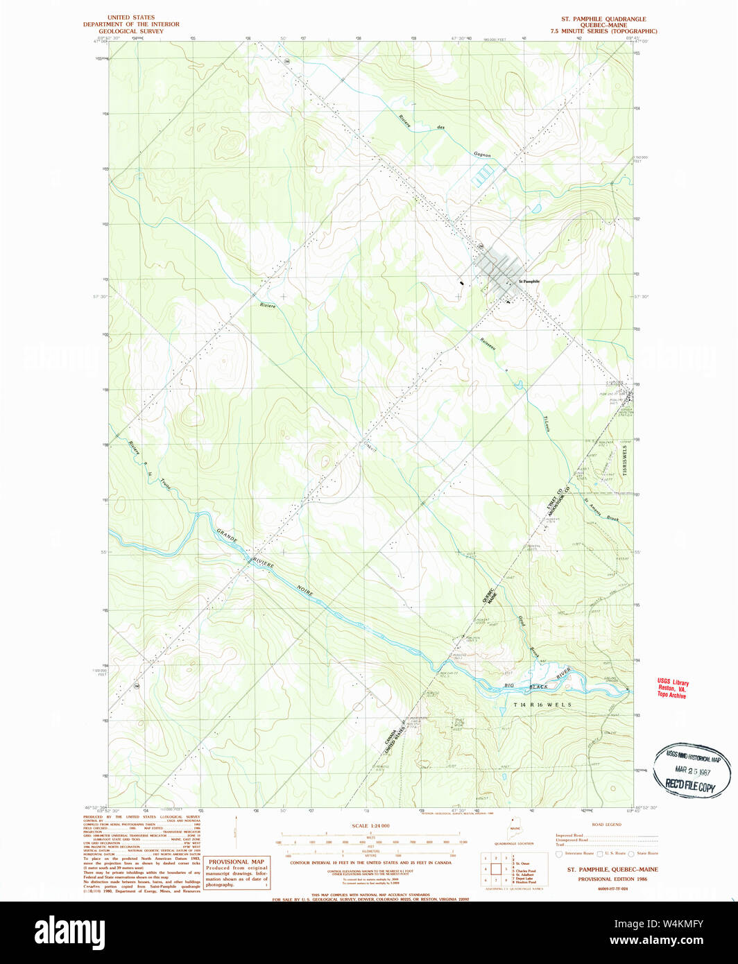 Maine USGS Historical Map St Pamphile 460923 1986 24000 Restoration ...