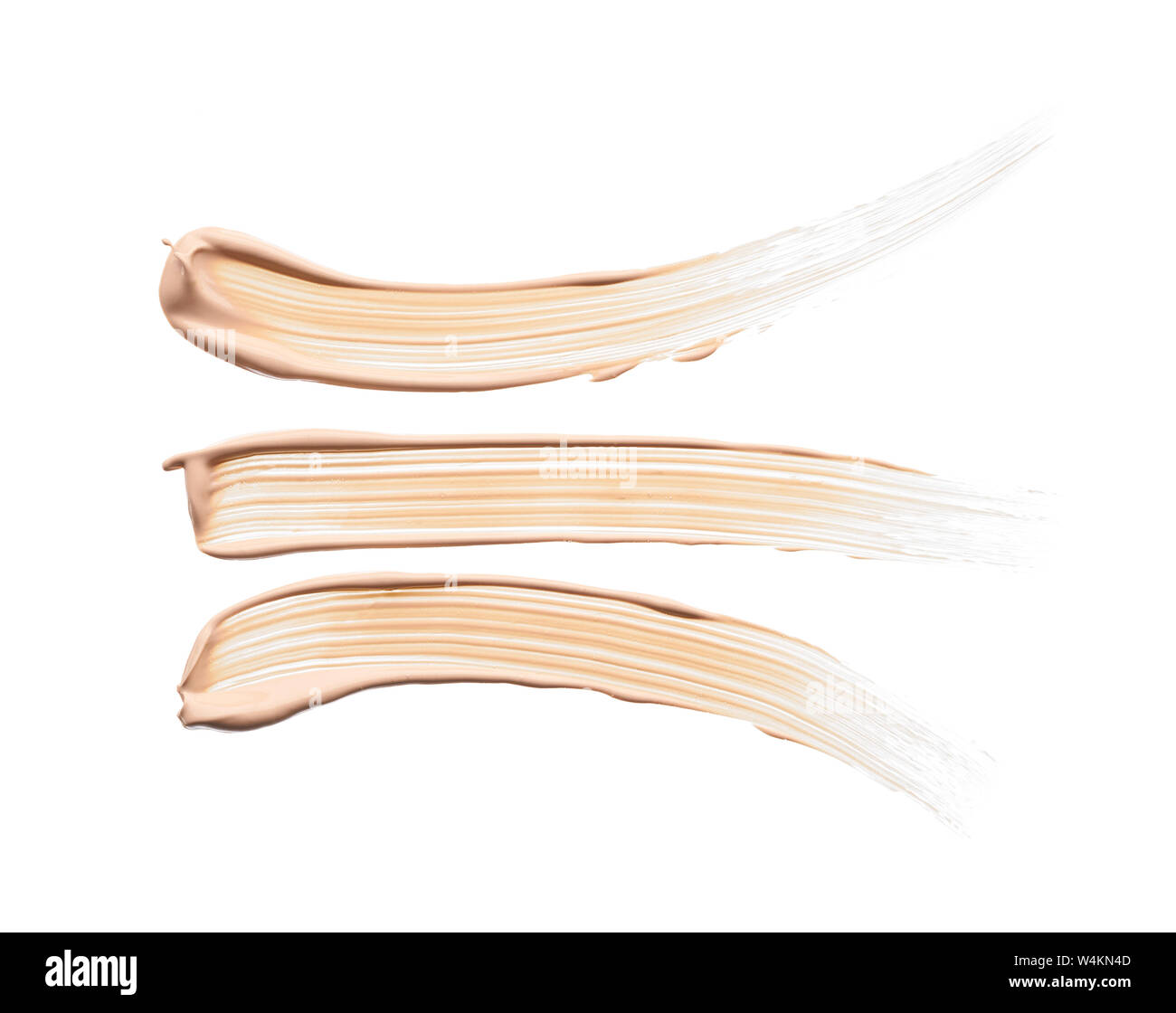 Gently beige strokes and texture of face highlighter or acrylic paint ...