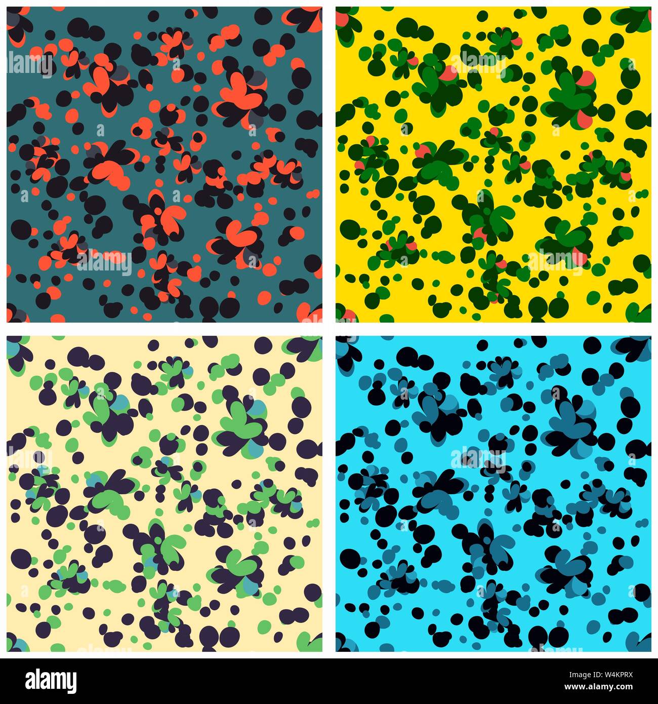 spots on a colored background collection of vector illustration Stock ...