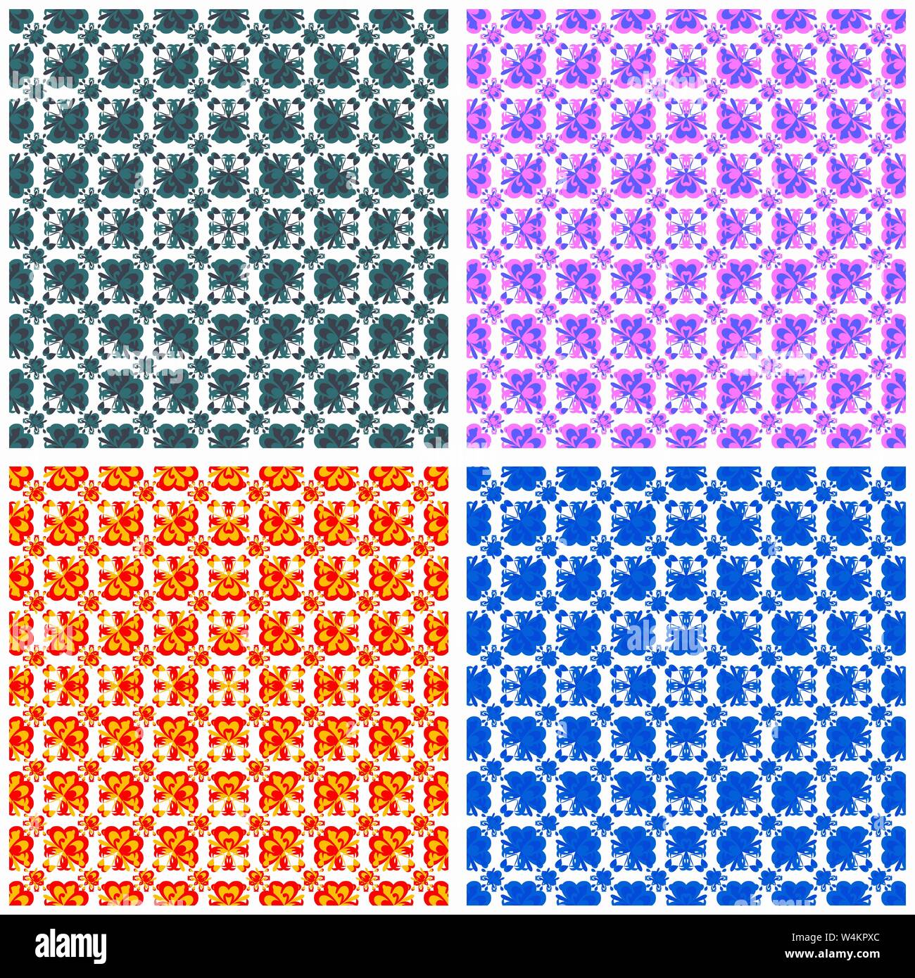 abstract color pattern collection vector illustration Stock Vector ...