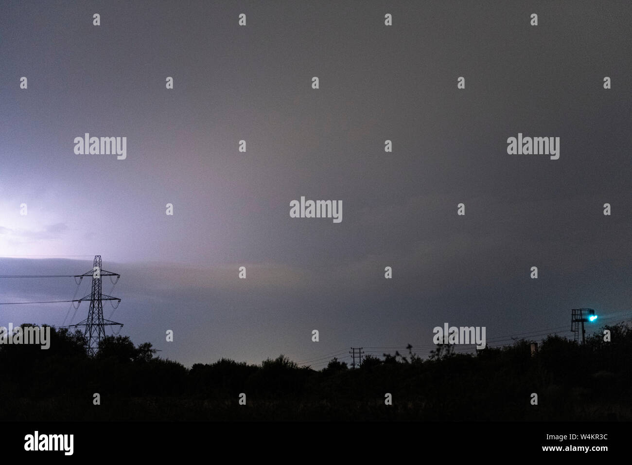 Storm at night - lightening Stock Photo - Alamy