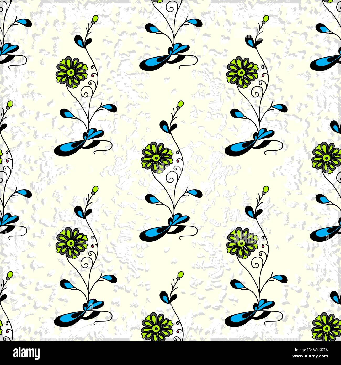 Daisy grass on lawn Stock Vector Images - Alamy