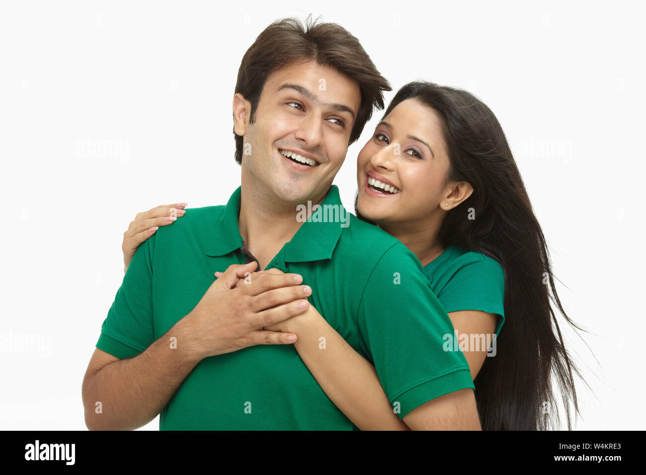 Portrait of an Indian couple smiling Stock Photo - Alamy
