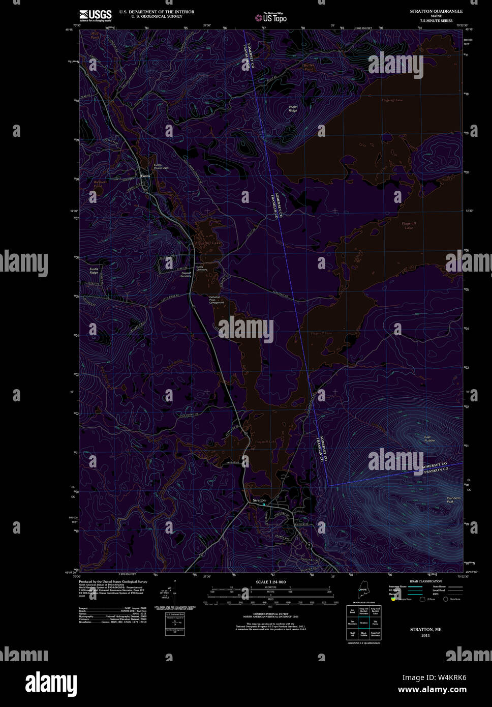 Maine USGS Historical Map Stratton 20110909 TM Inversion Restoration ...
