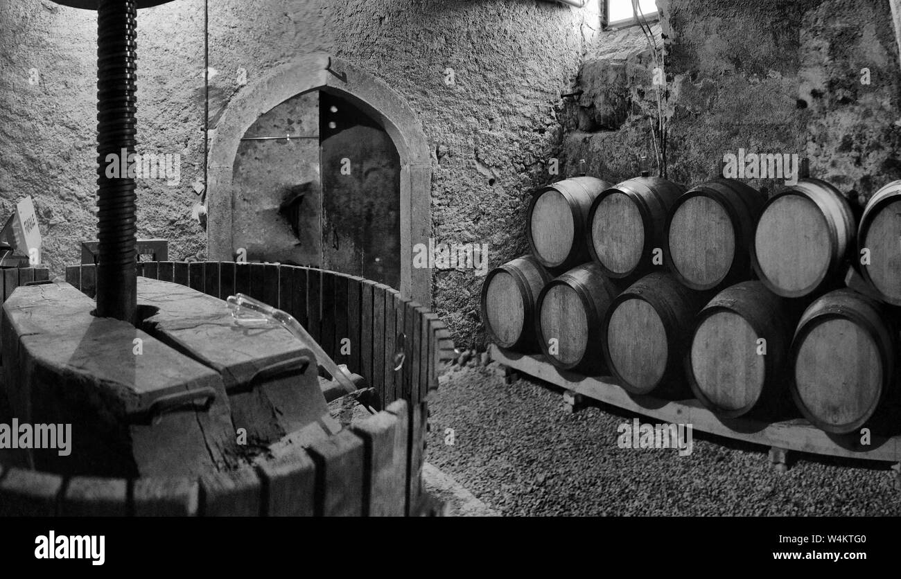 Vat of wine Black and White Stock Photos & Images - Alamy