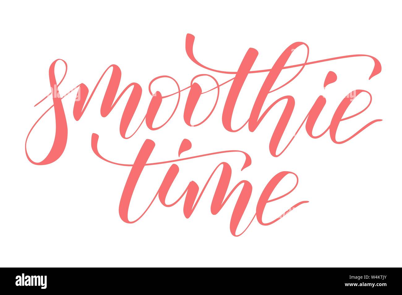 Handwritten brush calligraphy smoothie time Stock Vector Image & Art ...