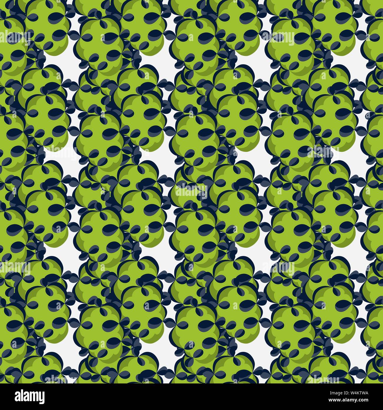 green abstract objects on a white background seamless pattern vector ...