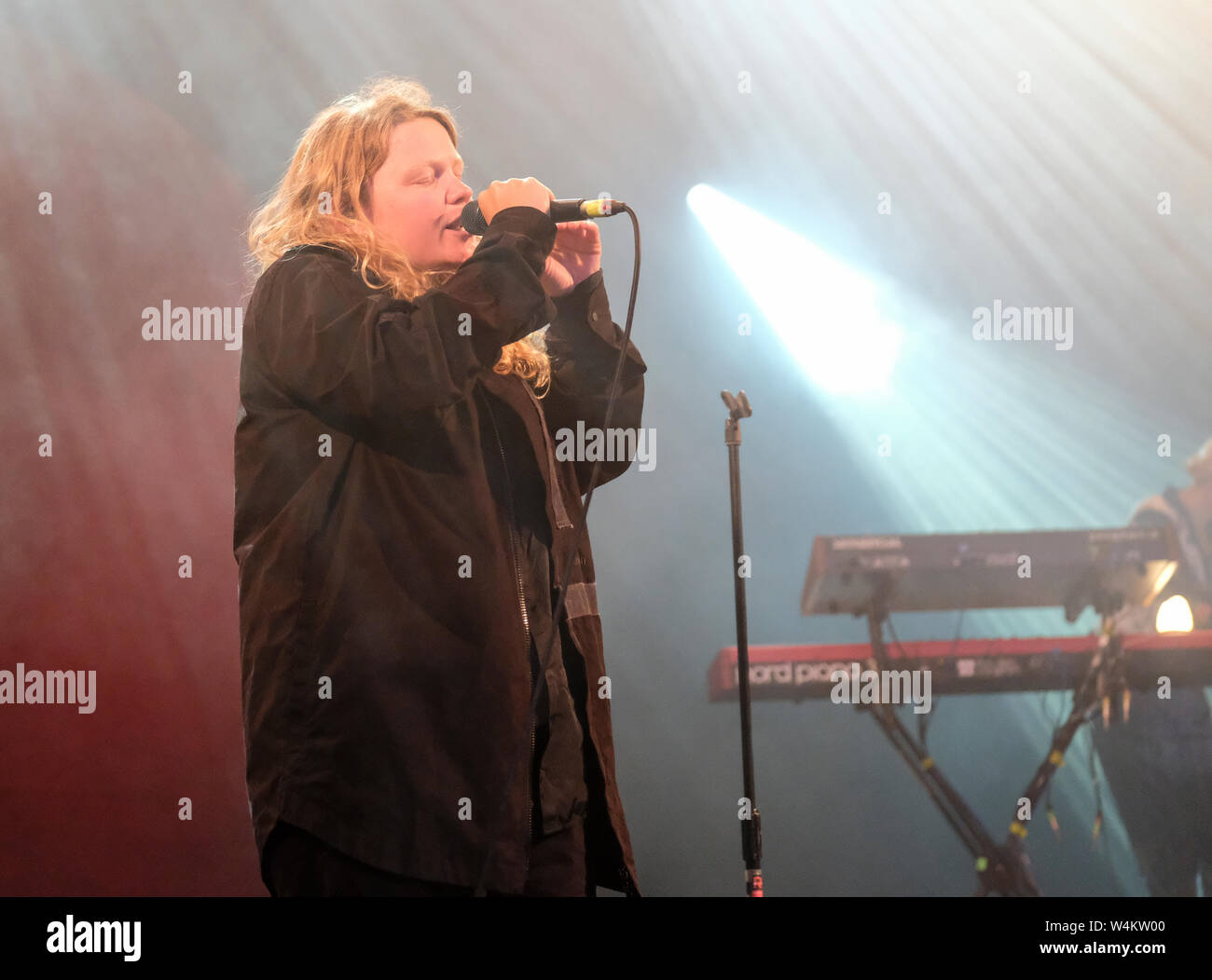 Kae (Kate) Tempest performing at The Larmer Tree Festival, UK. July 20 ...