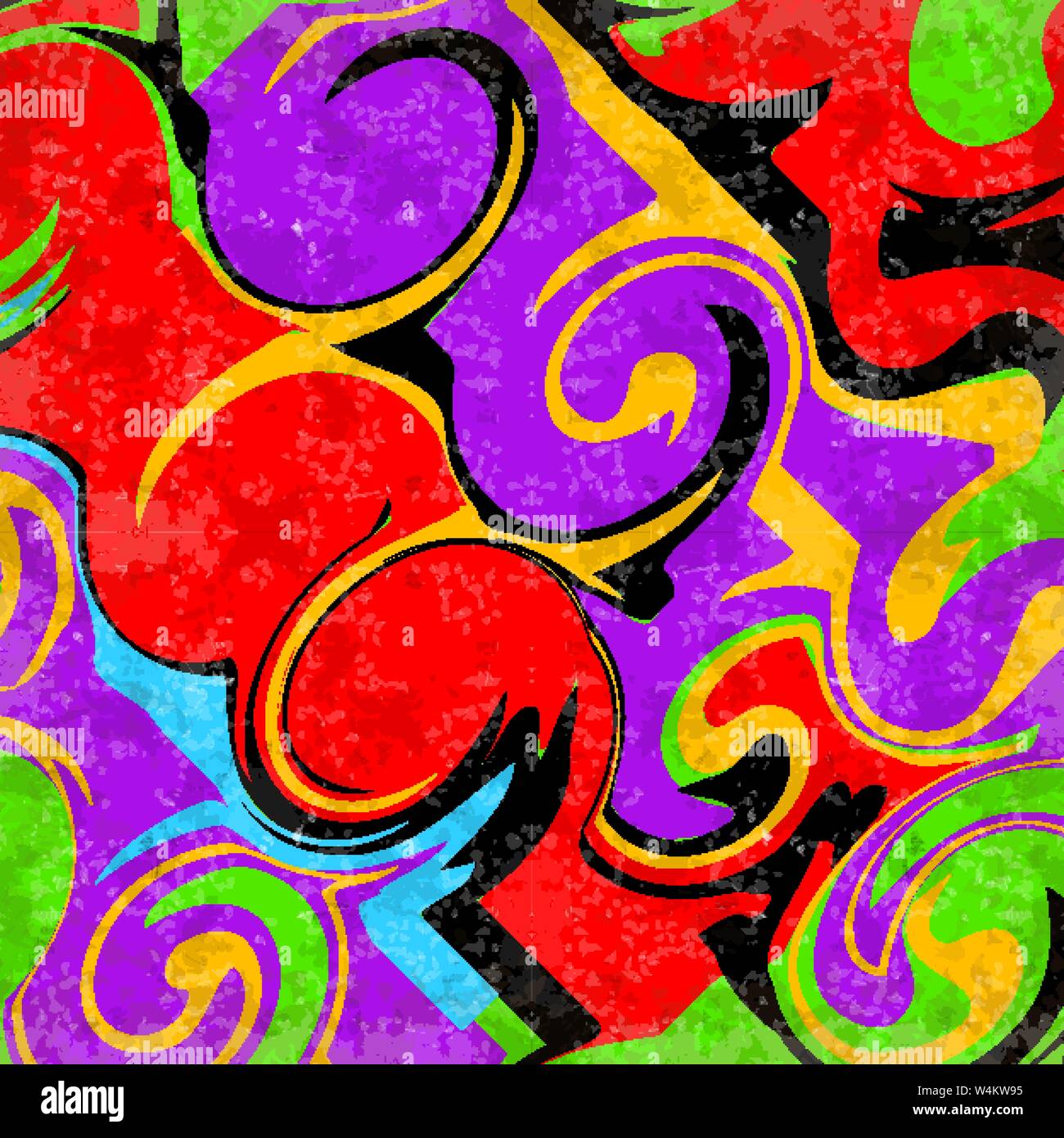 bright abstract psychedelic grunge effect vector illustration Stock ...