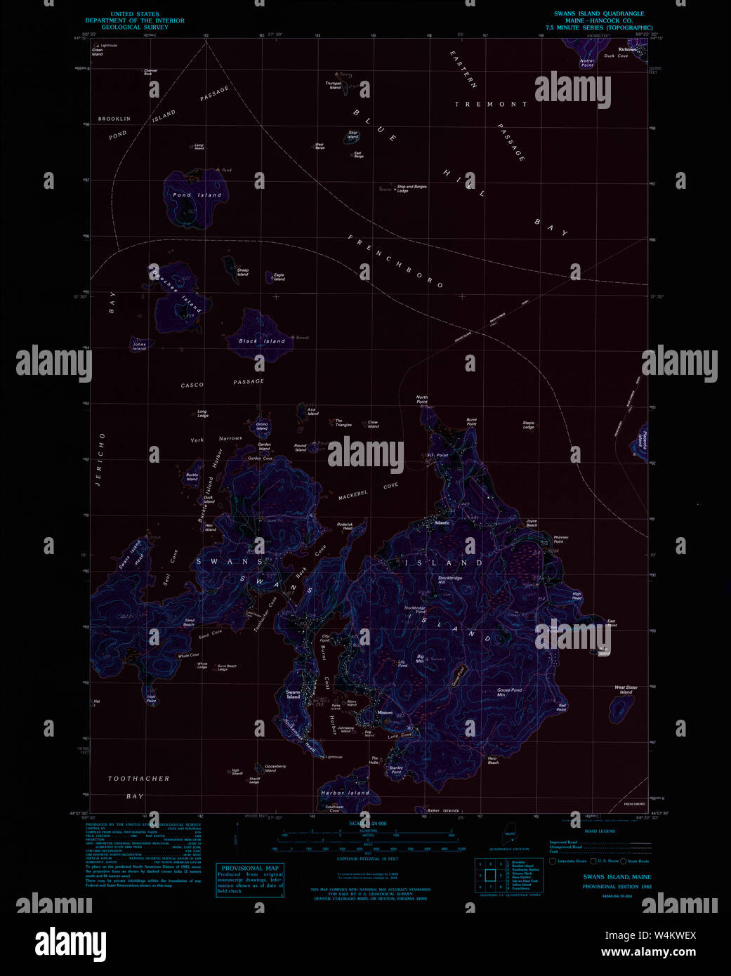 Map of swans island hi-res stock photography and images - Alamy