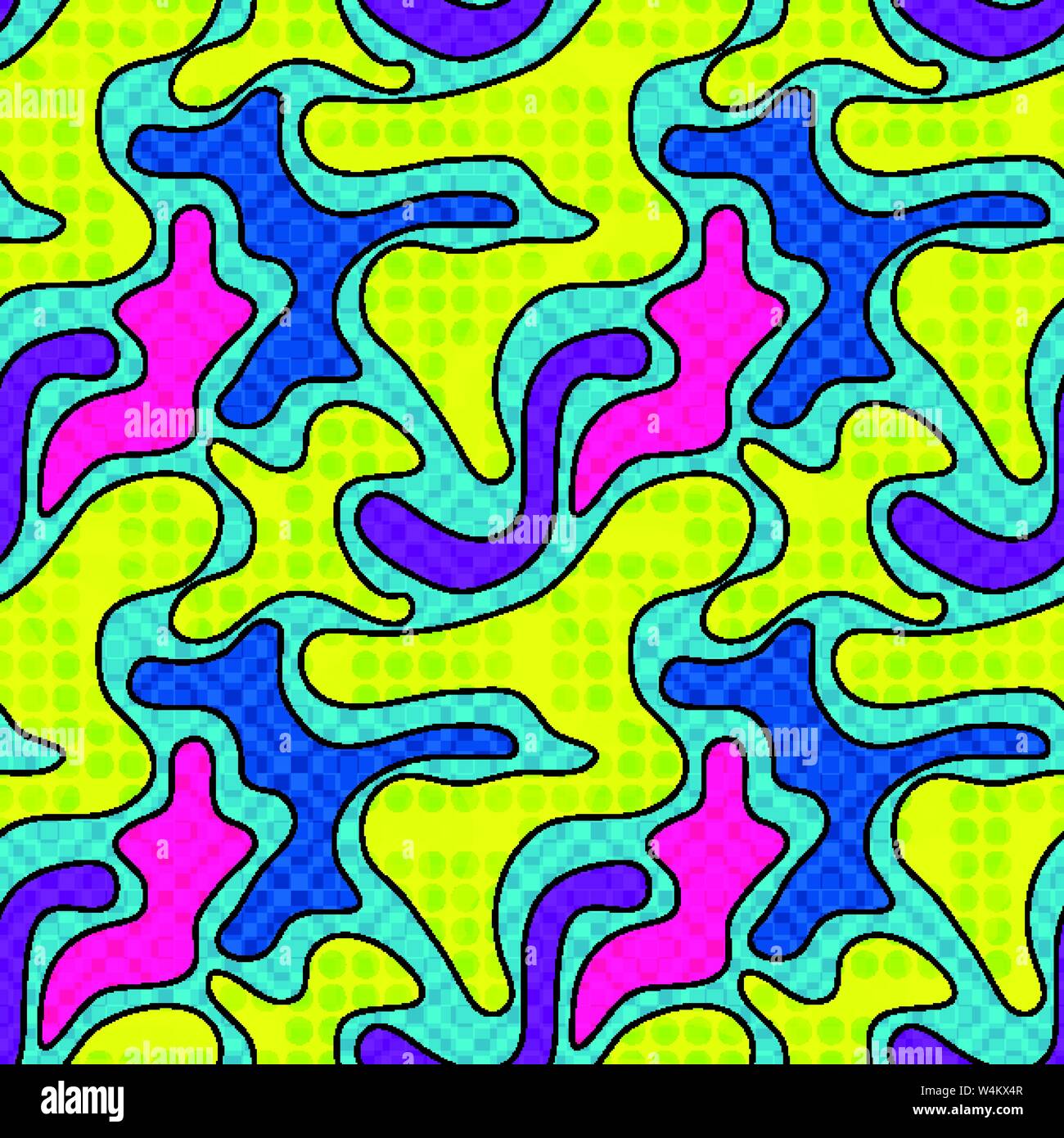 graffiti psychedelic seamless pattern vector illustration Stock Vector ...