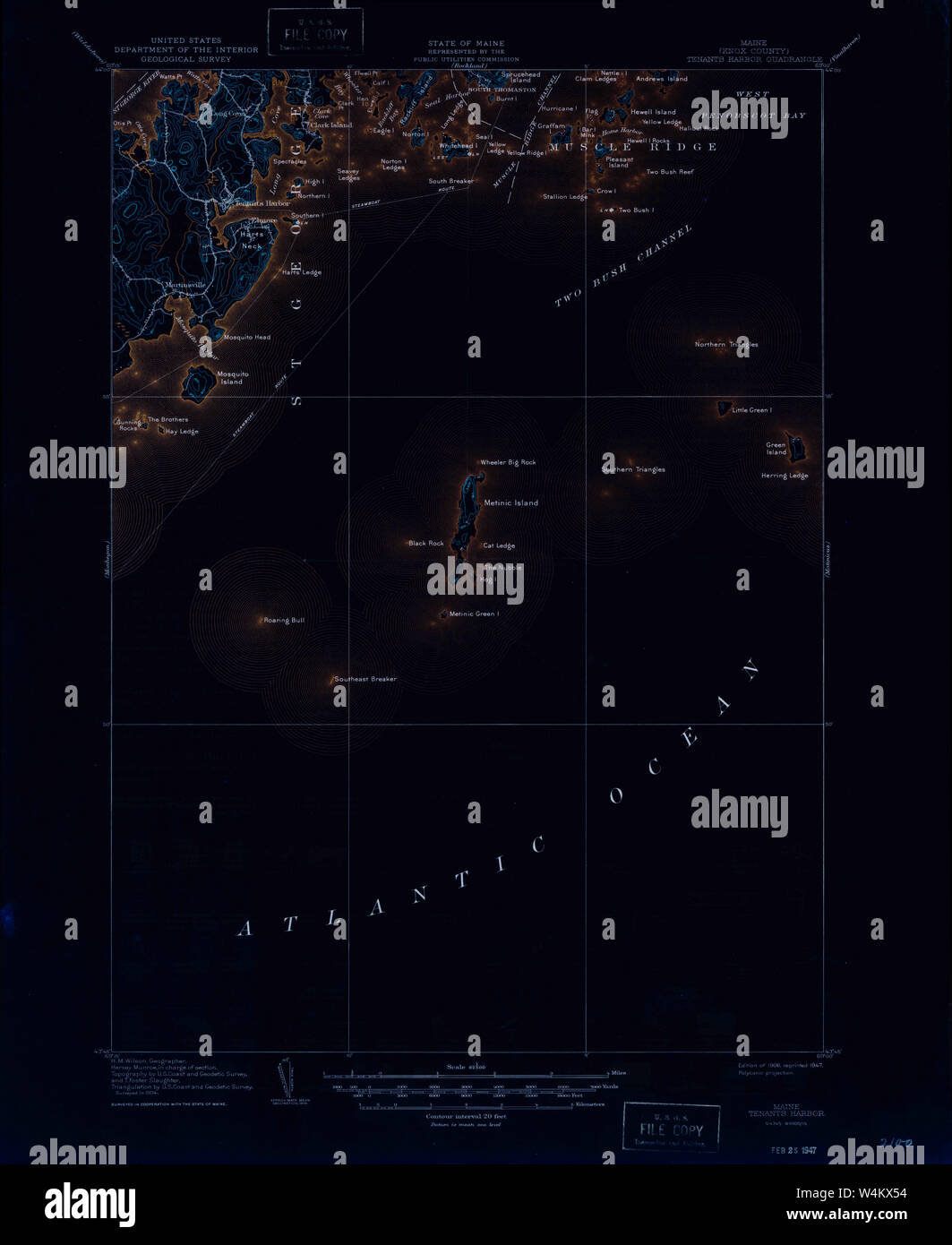 Maine USGS Historical Map Tenants Harbor 460953 1906 62500 Inversion ...