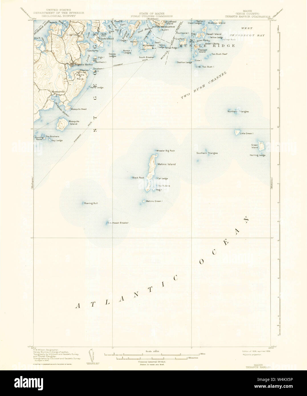 Maine USGS Historical Map Tenants Harbor 460952 1906 62500 Restoration ...