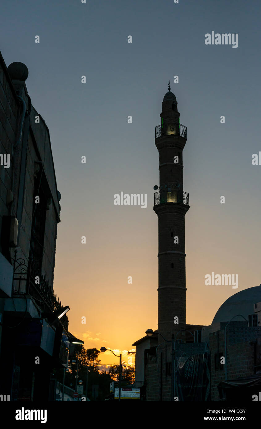 Jaffa, Tel Aviv, Israel- June 17, 2019 : The Mahmoudiya Mosque, the ...