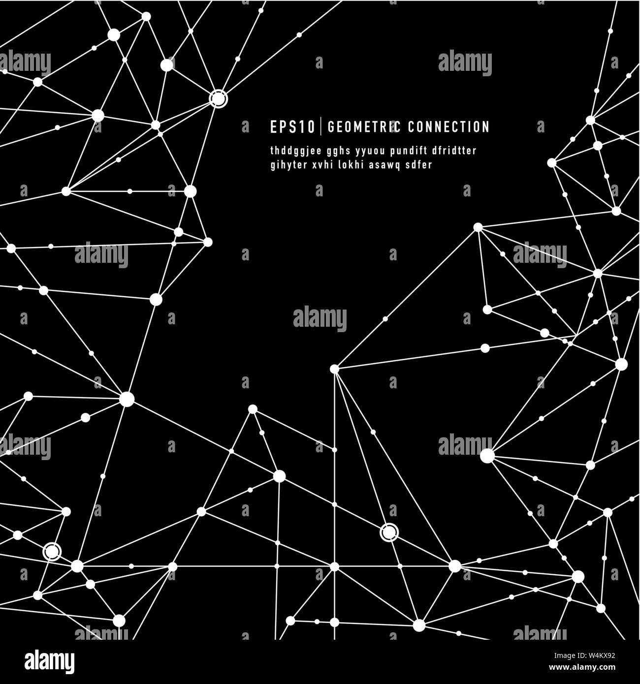 Technology background line node Black and White Stock Photos & Images ...