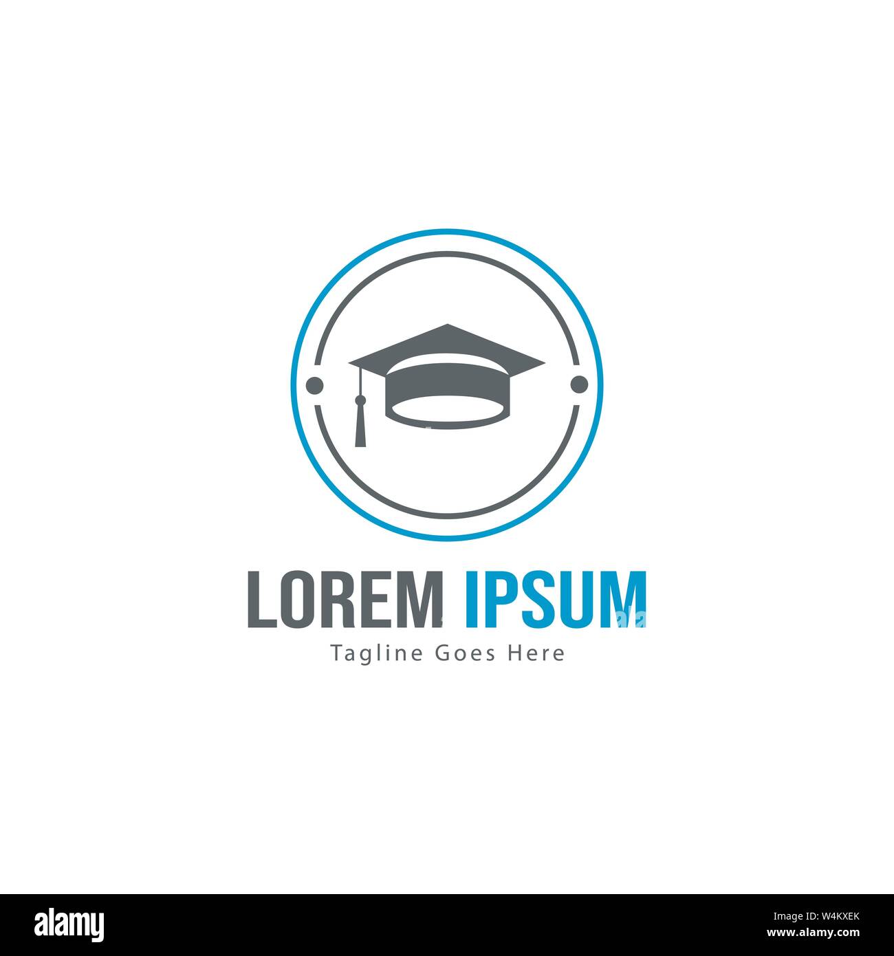 University logo template design. University logo with modern frame ...