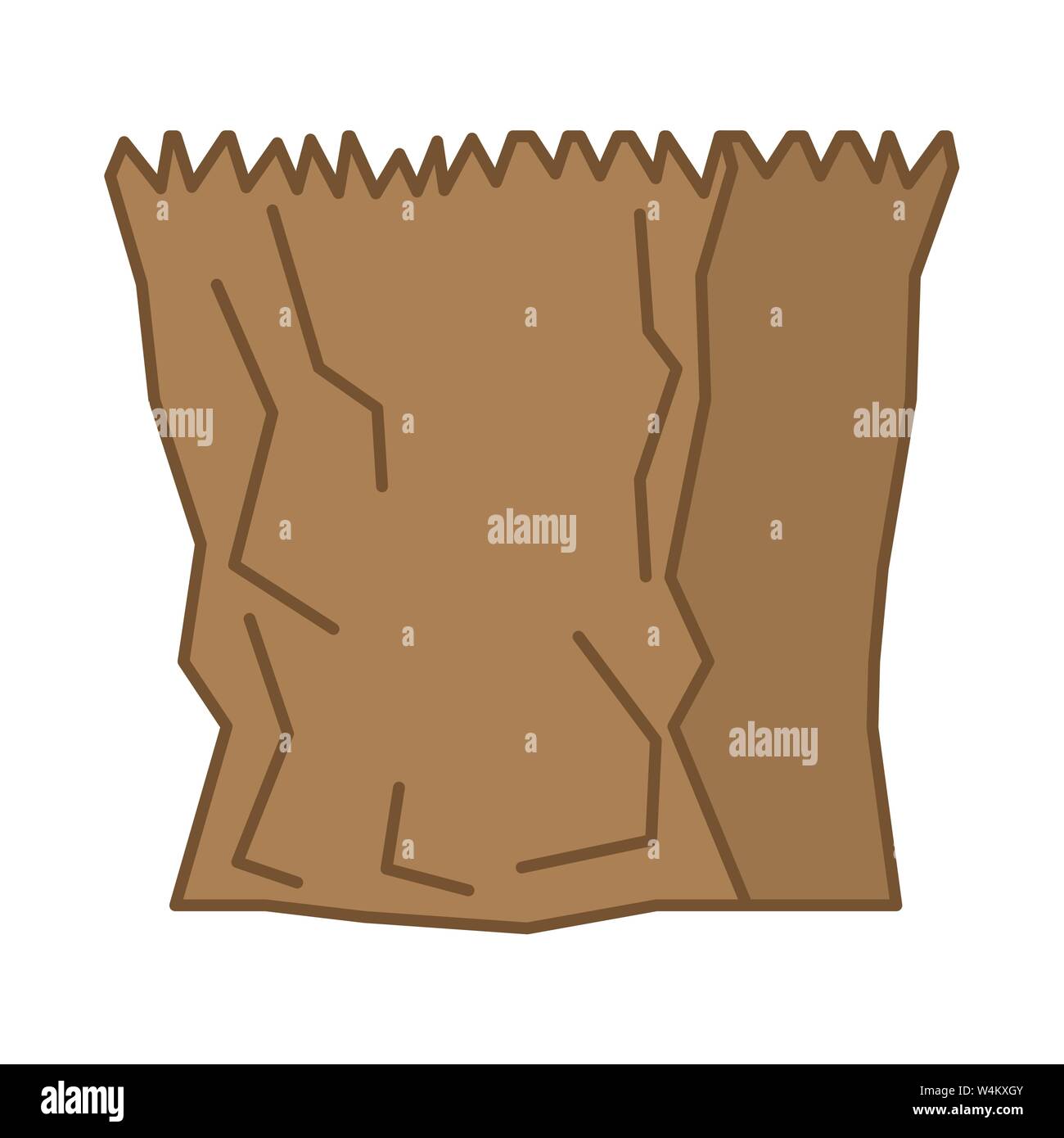Open Paper Bag isolated. pulp package vector illustration Stock Vector ...