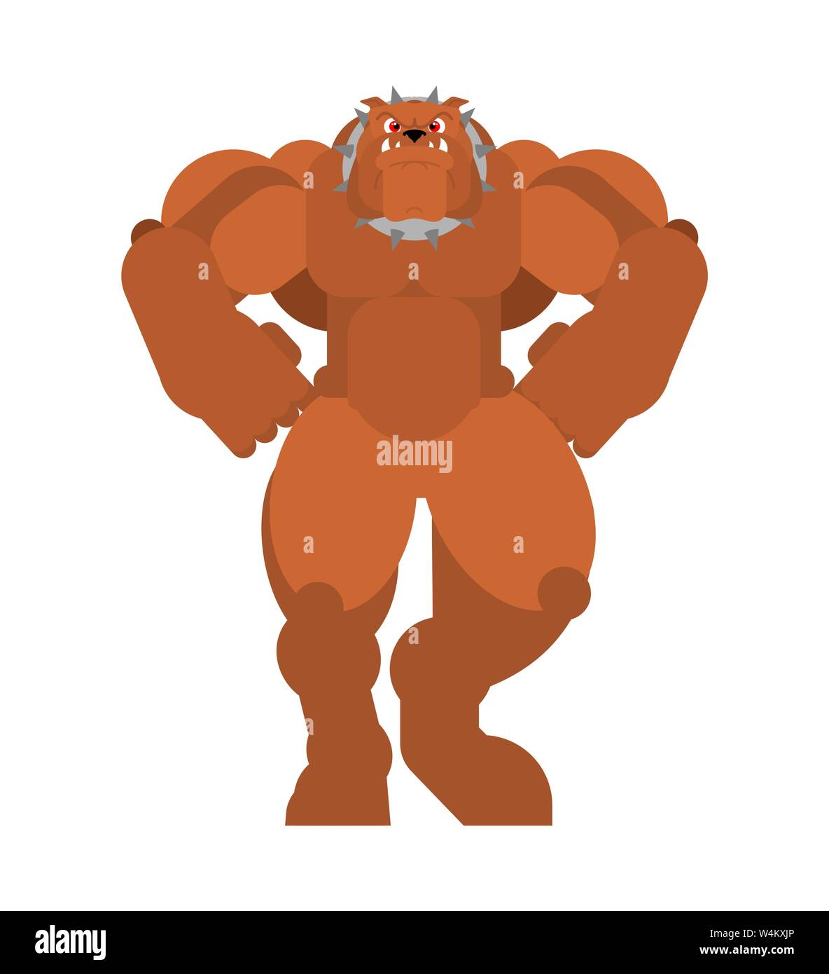 Strong dog. Powerful bulldog. pet bodybuilder. hard beast Stock Vector ...