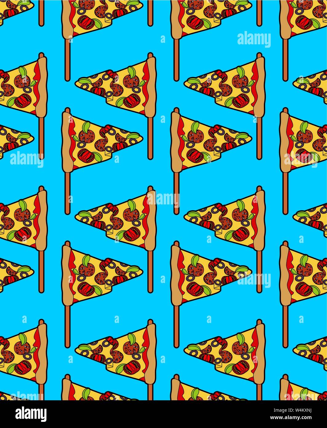 Pizza flag pattern seamless. Banner for Pizzeria or restaurant ...