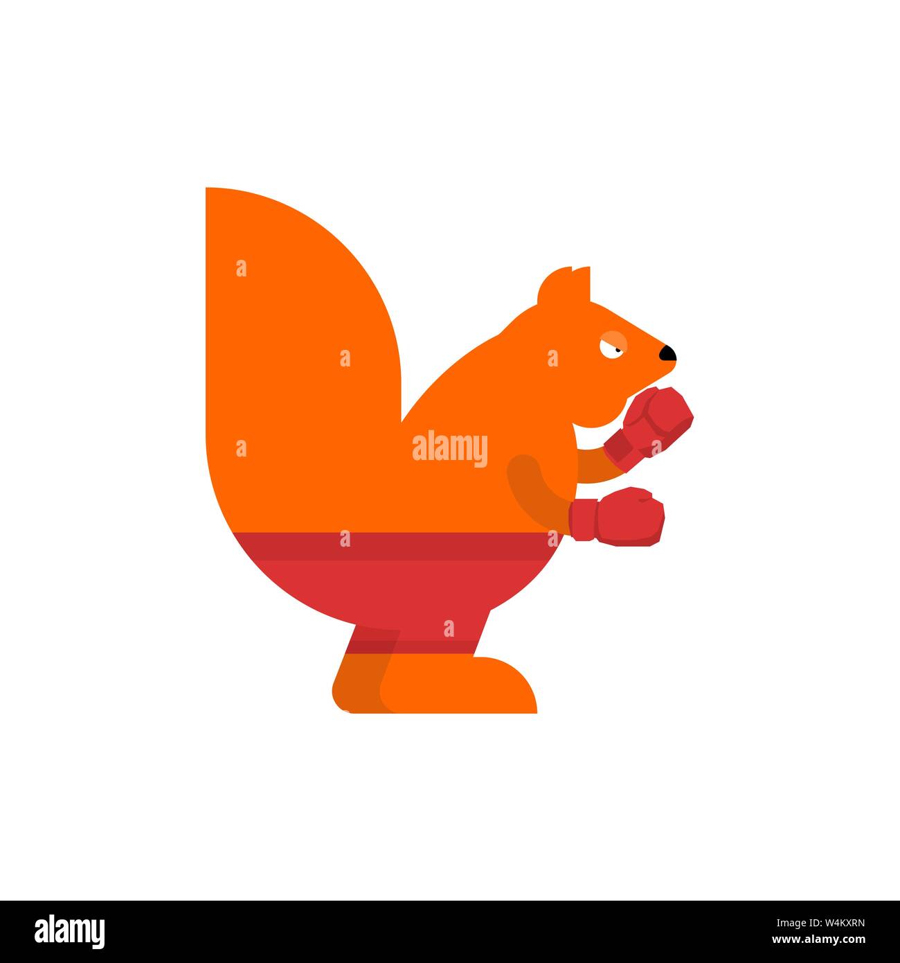 Squirrel boxer. Rodent in boxing gloves. vector illustration Stock ...
