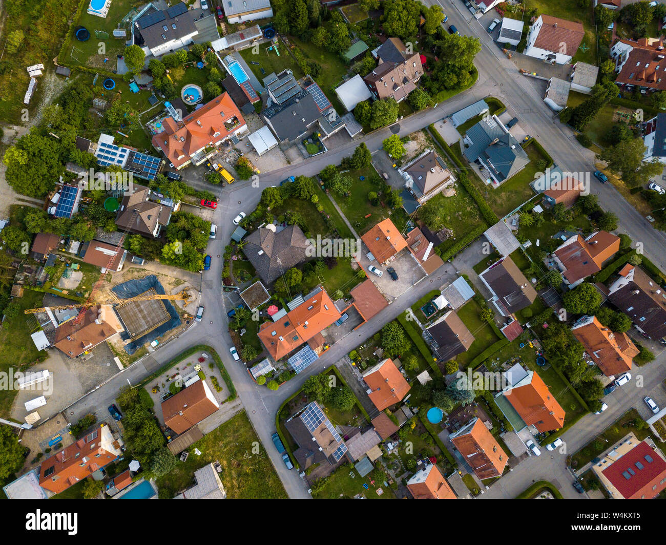 Aerial view of traditional village in Germany Stock Photo - Alamy