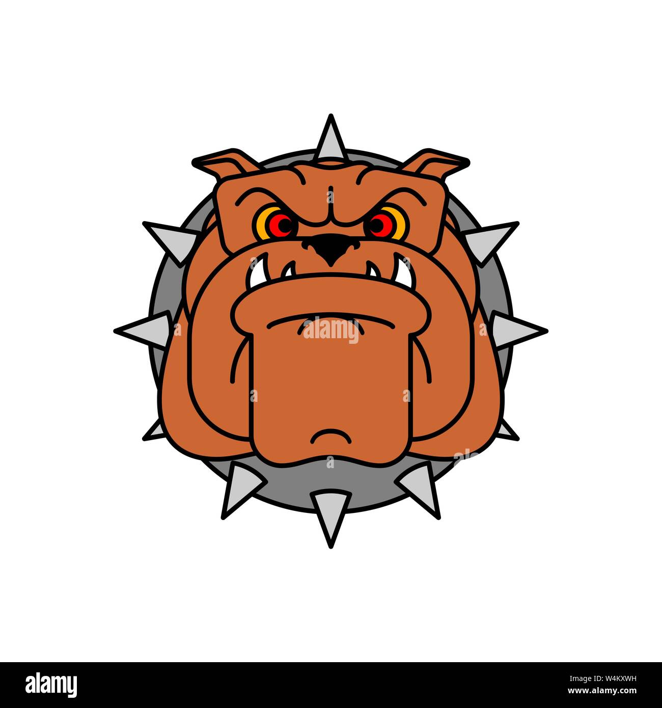 Guard dog face. Angry dog head sign. vector illustration Stock Vector ...