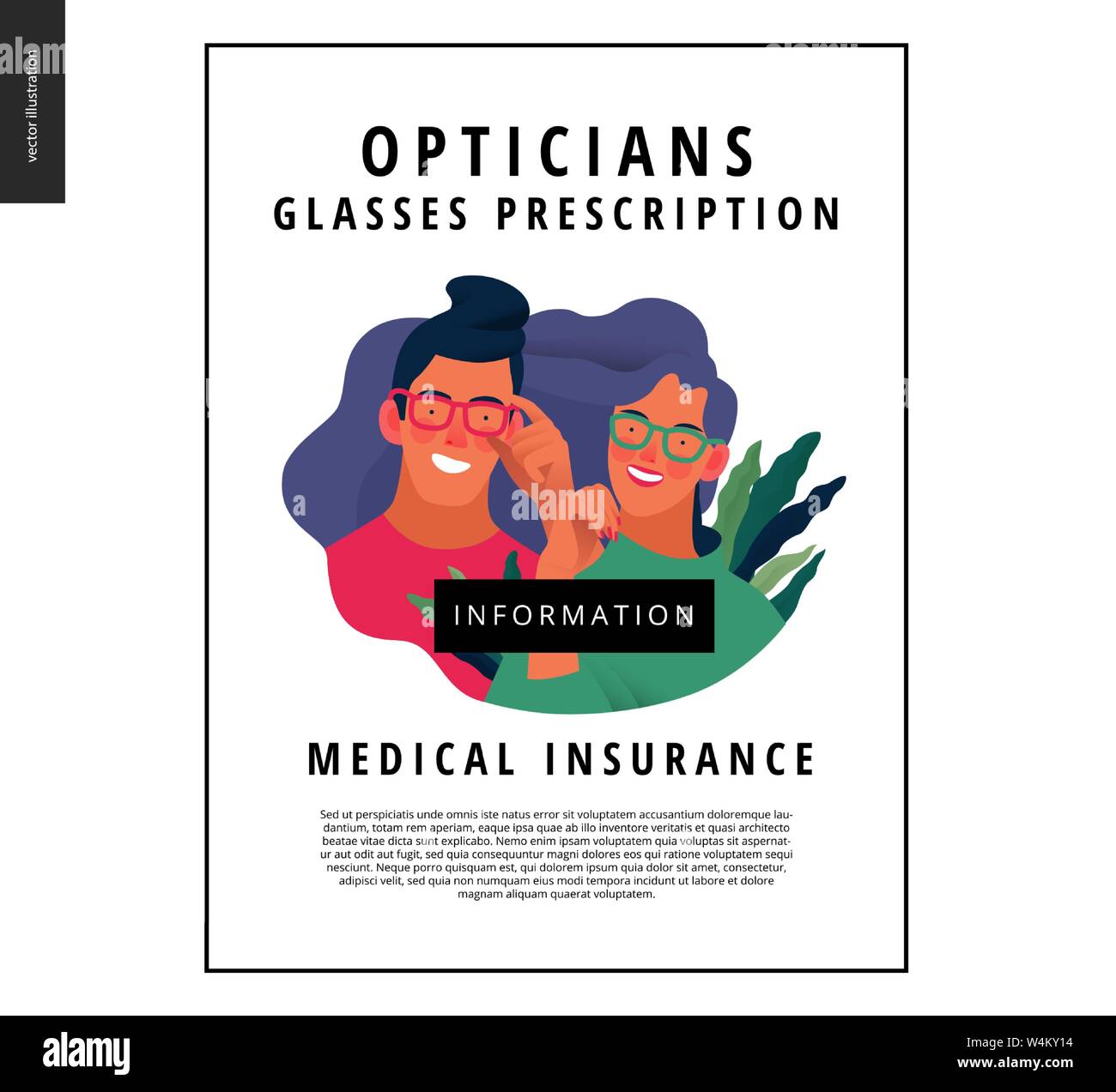 Optician couple shop Stock Vector Images - Alamy