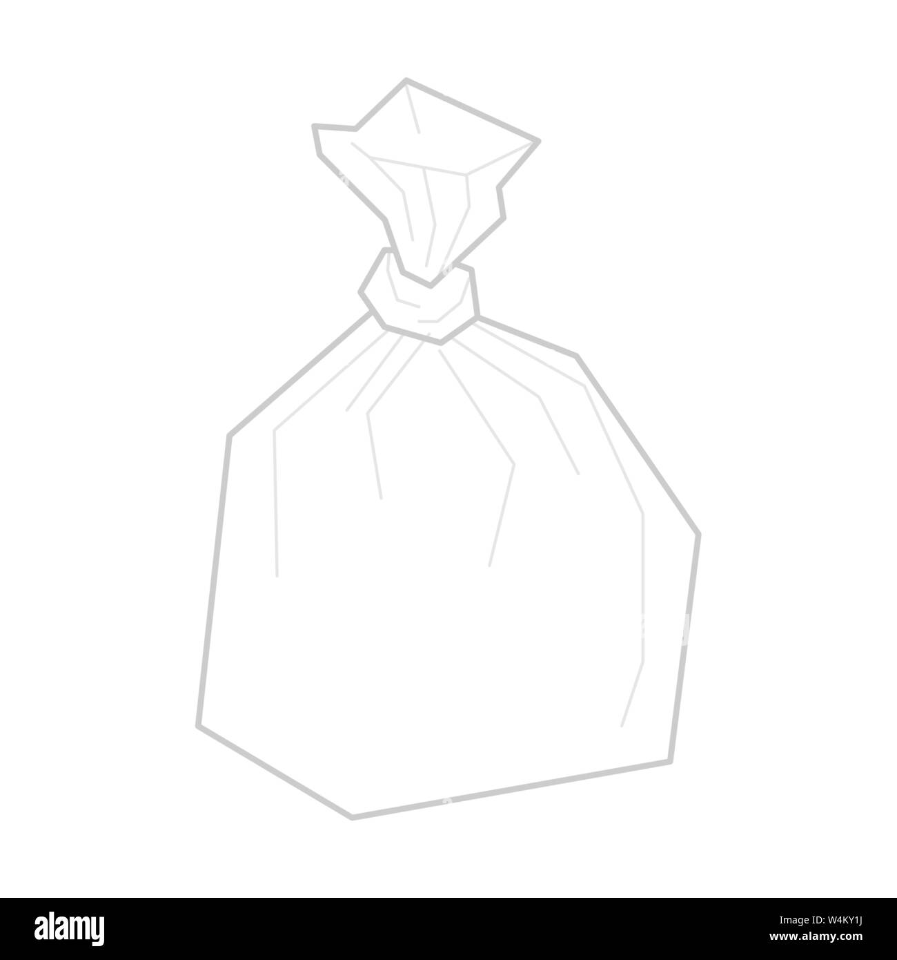 Plastic bag full with air isolated. vector illustration Stock Vector ...